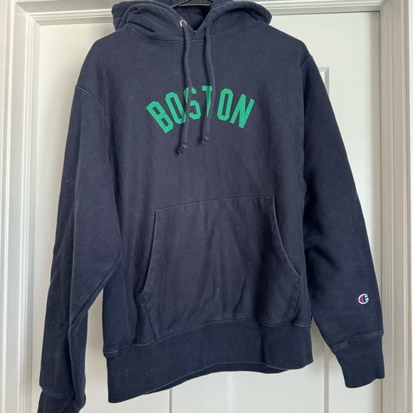 Champion | Shirts | Custom Boston Champion Reverse Weave Hoodie Mens ...
